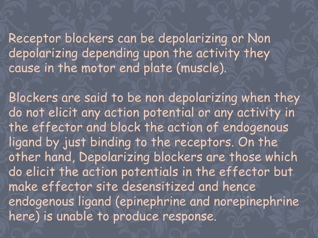 Depolarizing Neuromuscular Blockers | PPTX