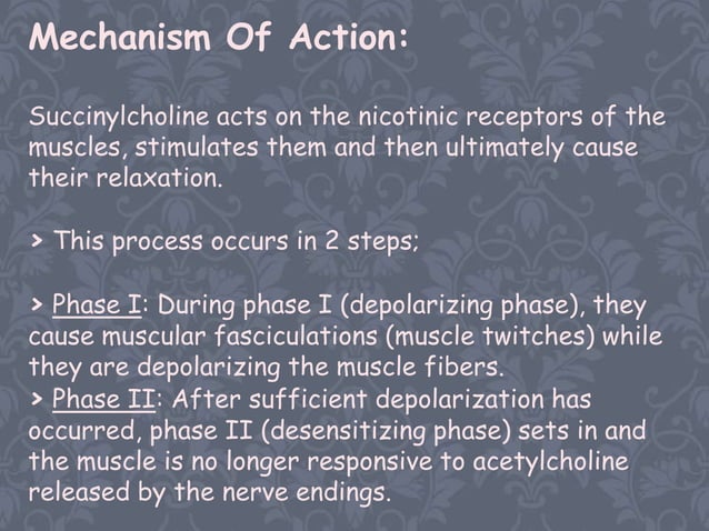 Depolarizing Neuromuscular Blockers | PPTX
