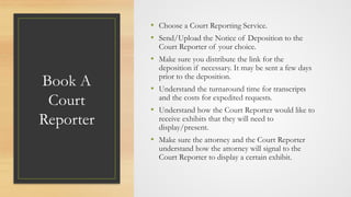 Deposition Prep Like a Pro: Insights from a Paralegal's Playbook | PPTX