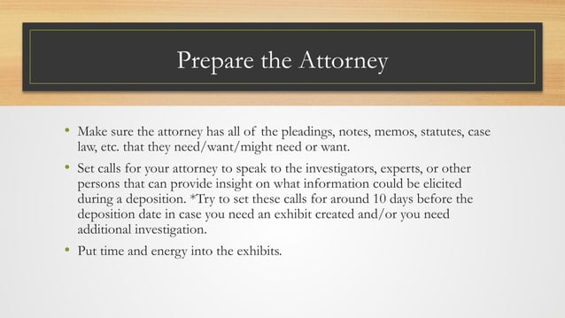Deposition Prep Like a Pro: Insights from a Paralegal's Playbook | PPT ...