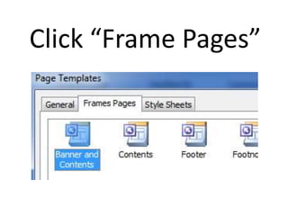 basic tutorial for frontpage 2003 | PPTX