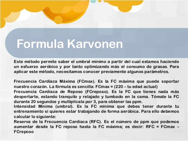 IMC, Pulso y Formula Karvonen