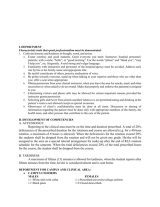 Hospital Nutrition and Dietetics Practicum | DOCX