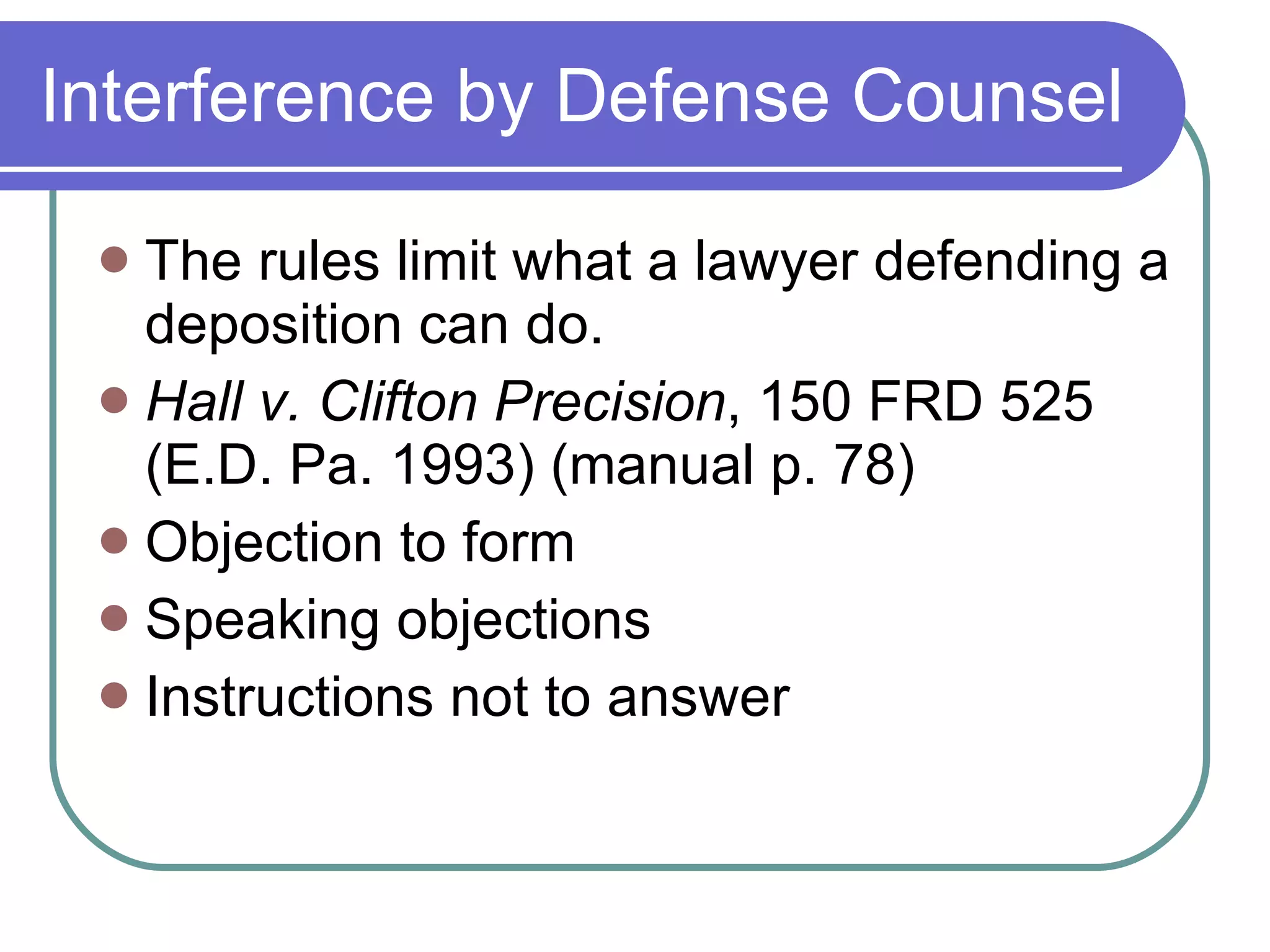 Deposing The Opposing Expert Witness | PPT