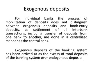 Deposit creation by banks | PPTX