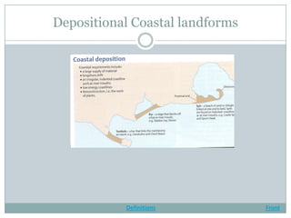 Depositional coastal landforms | PPTX