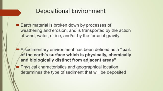 Depositional environments | PPTX