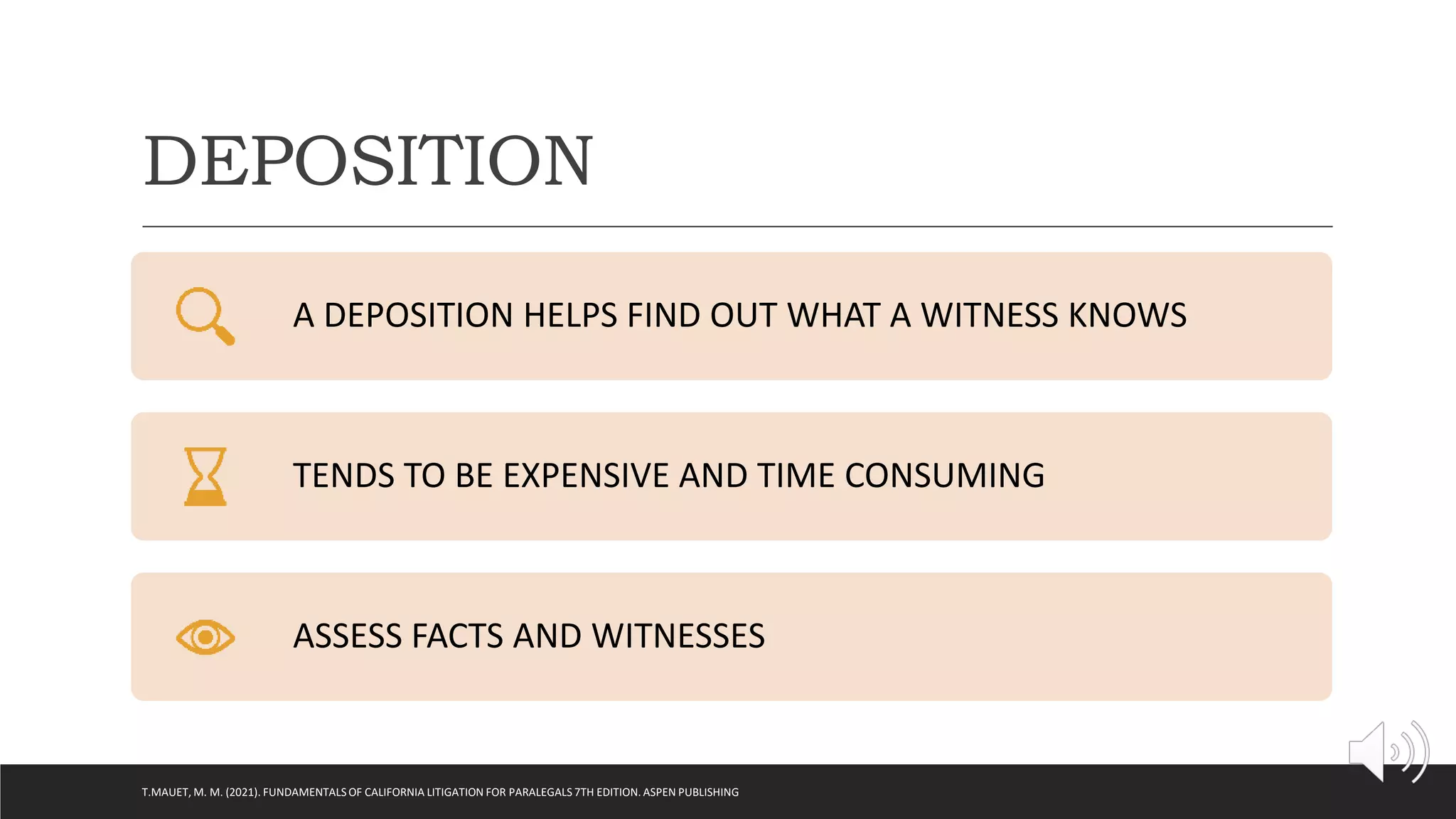 Deposition outline and admonition questions | PPTX