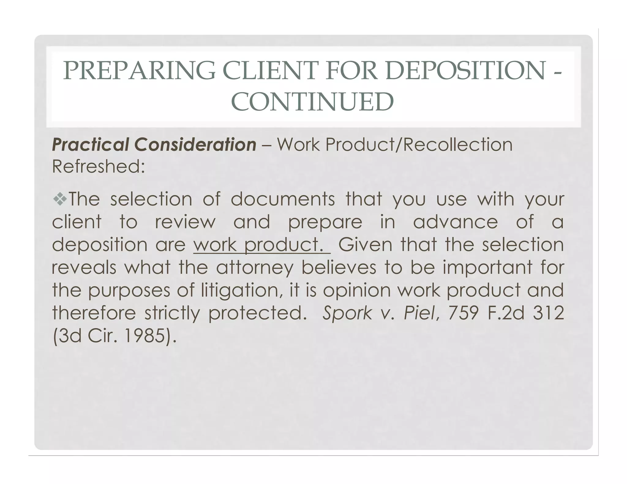 Deposition Strategies | PDF