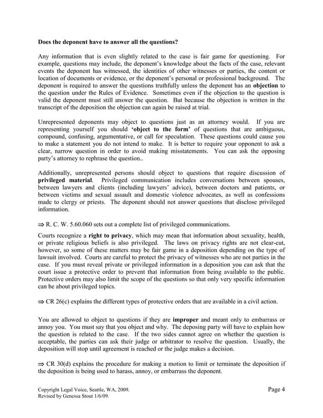 Depositions | PDF