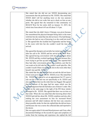 Deposition Summary Sample - Litigation Support Services | PDF