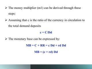 Deposit Money Creation of commercial banks and its Determinants | PPTX