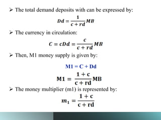 Deposit Money Creation of commercial banks and its Determinants | PPTX