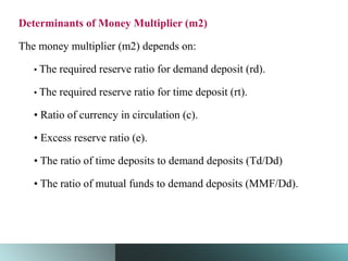Deposit Money Creation of commercial banks and its Determinants | PPTX