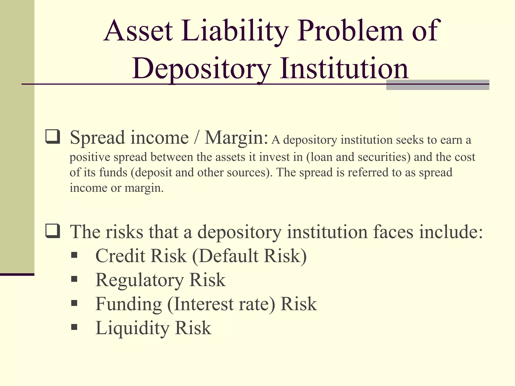 Depository institution activities & characteristics | PPTX