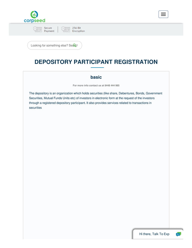 Depository Participant Registration | PDF