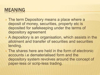 Depository ppt | PPTX