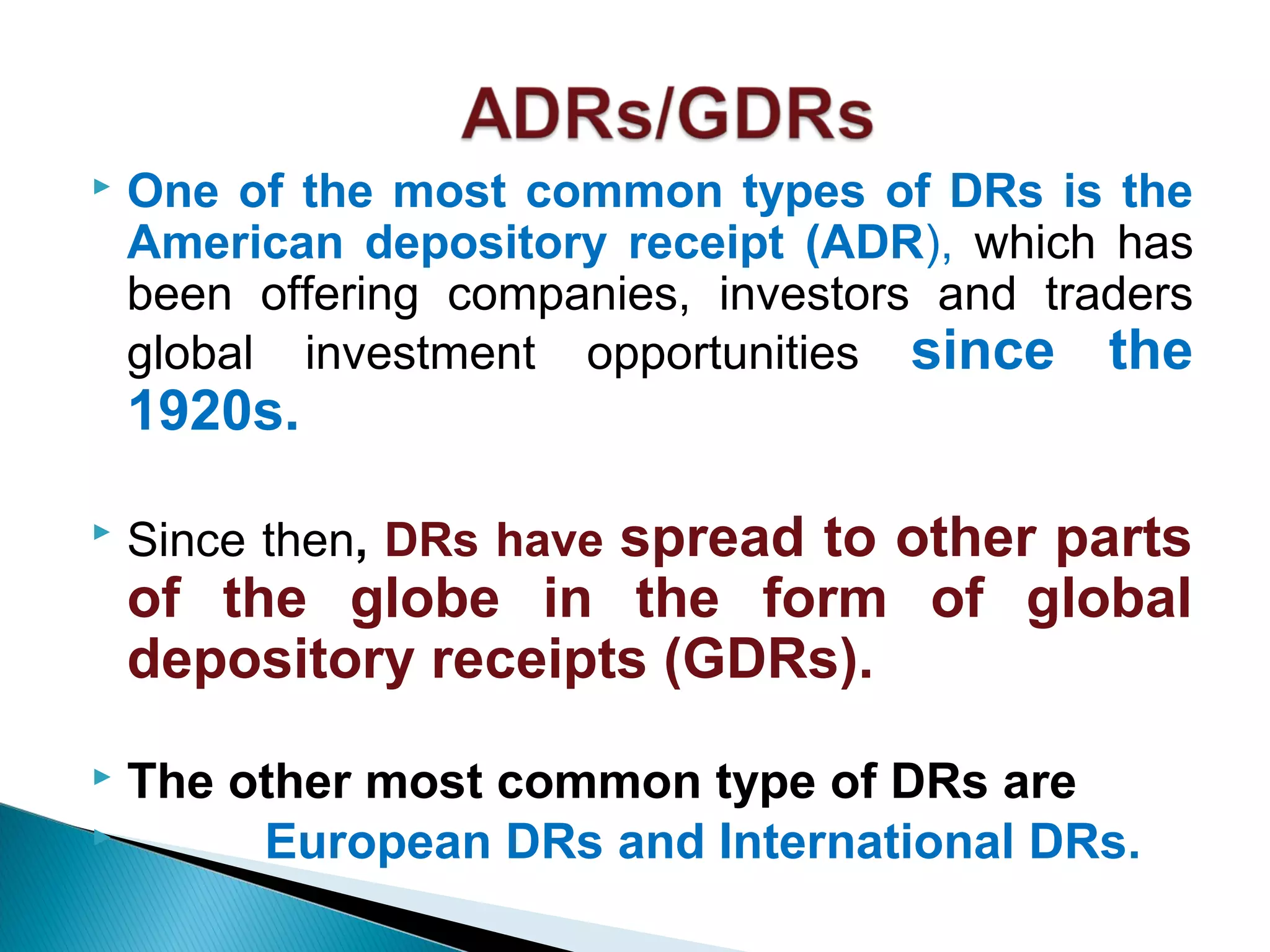 Depository receipts | PPT