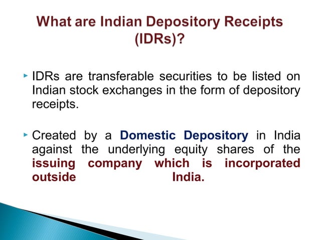 Depository receipts | PPT