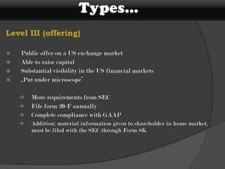 Depository receipts- ADR and GDR covered in this ppt | PPTX