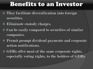 Depository receipts- ADR and GDR covered in this ppt | PPTX