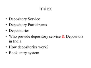 Depository services | PPTX