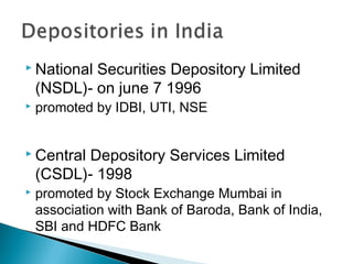 Depository system | PPT