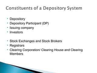 Depository system | PPT
