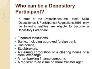 Depository system | PPTX