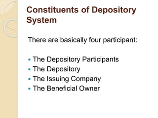Depository system | PPTX