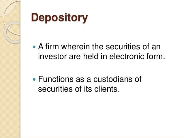 Depository system
