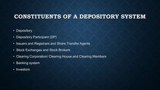 Depository system | PPT