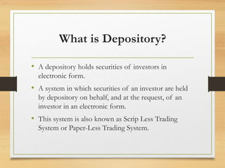 Depository system | PPT
