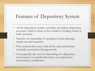 Depository system | PPT