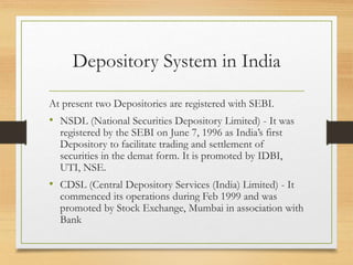 Depository system | PPT
