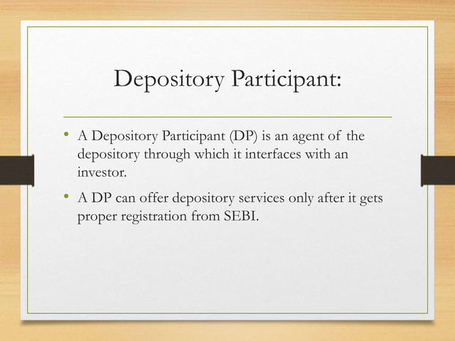 Depository system | PPT