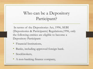 Depository system | PPT