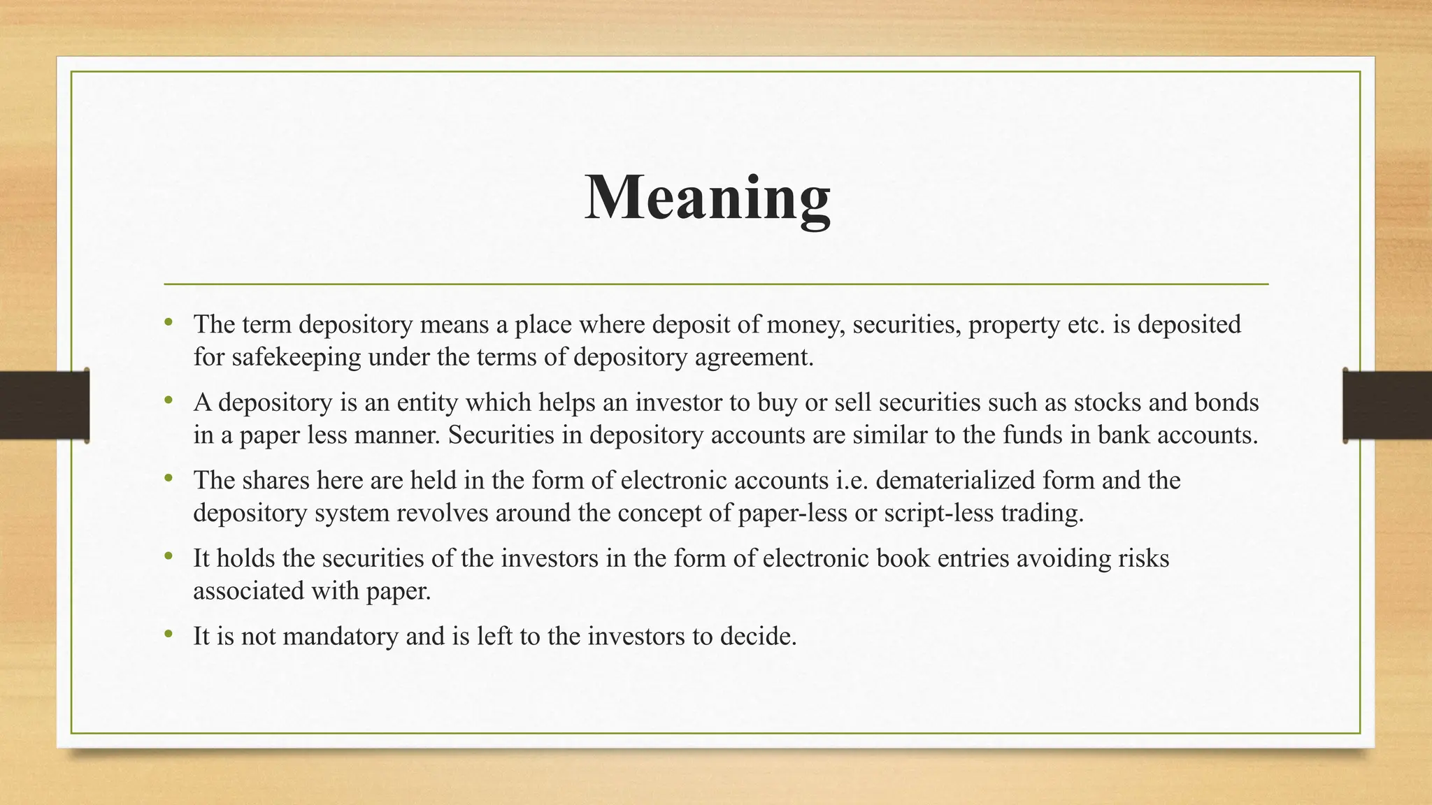 Depository system.pptx FOR BBA AND MBA STUDENTS | PPTX