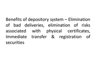 Depository system in india | PPTX