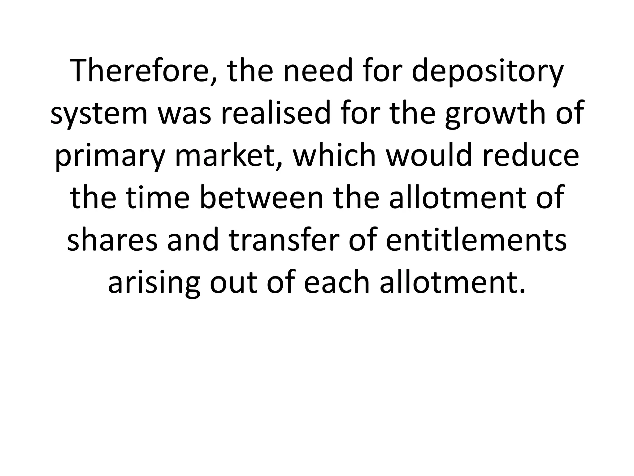 Depository system in india | PPTX