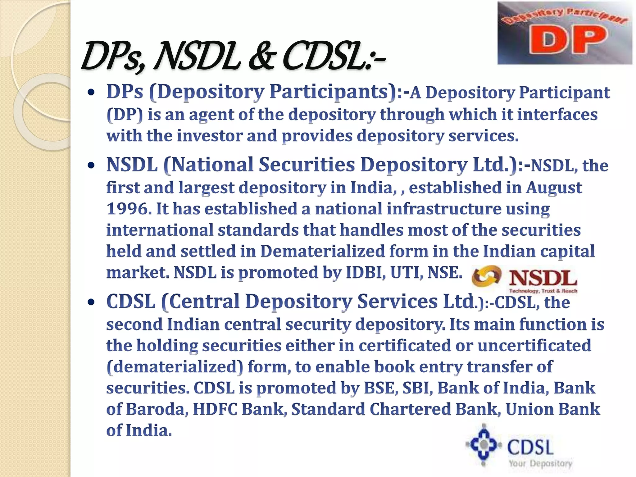 Depository system ppt | PPTX