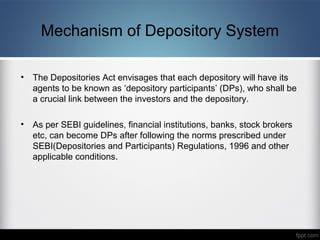 Depository systems | PPT