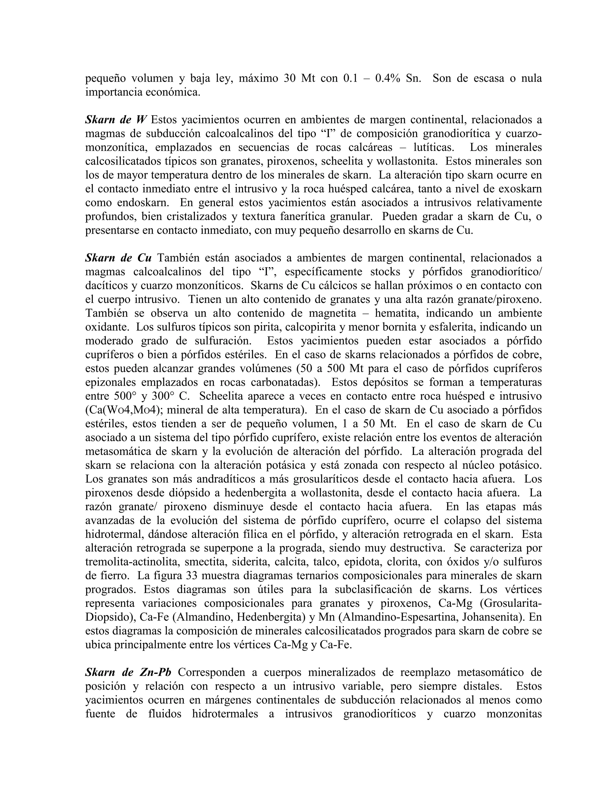 Depositos del tipo skarn | PDF