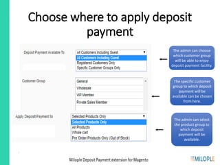 Deposit payment extension for Magento: User Manual | PPT