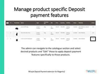 Deposit payment extension for Magento 2: User Guide | PPT