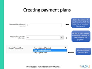 Deposit payment extension for Magento 2: User Guide | PPT