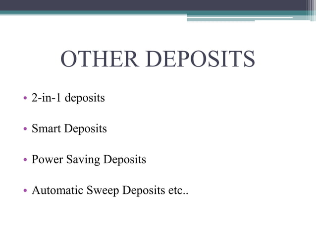 Deposits | PPTX | Credit Cards | Personal Debt