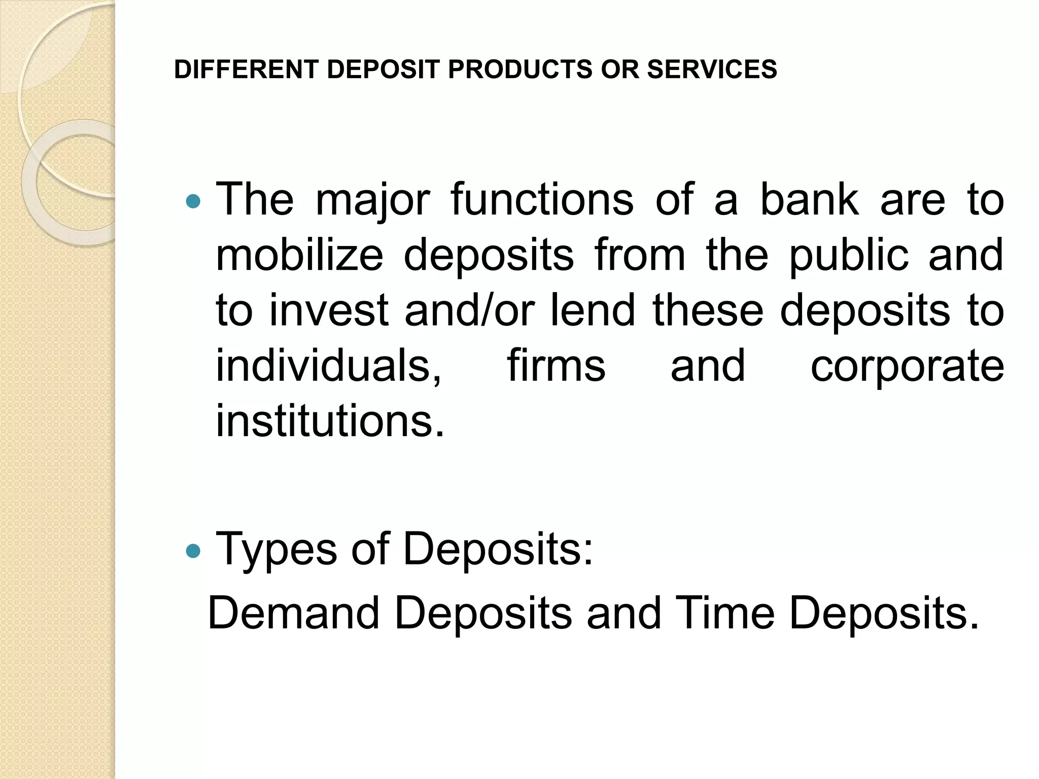 Deposits.pptx | Credit Cards | Personal Debt