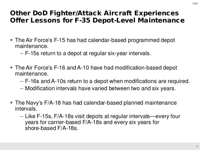 The Depot-Level Maintenance of DoD’s Combat Aircraft: Insights for th…