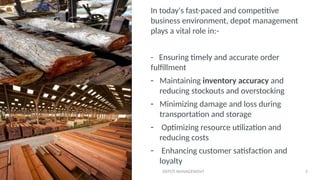 DEPOT_MANAGEMENT(1)[1].pptx U.TILIZATION | PPT